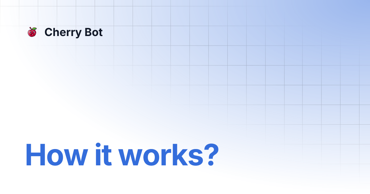 How it works? | Cherry Bot